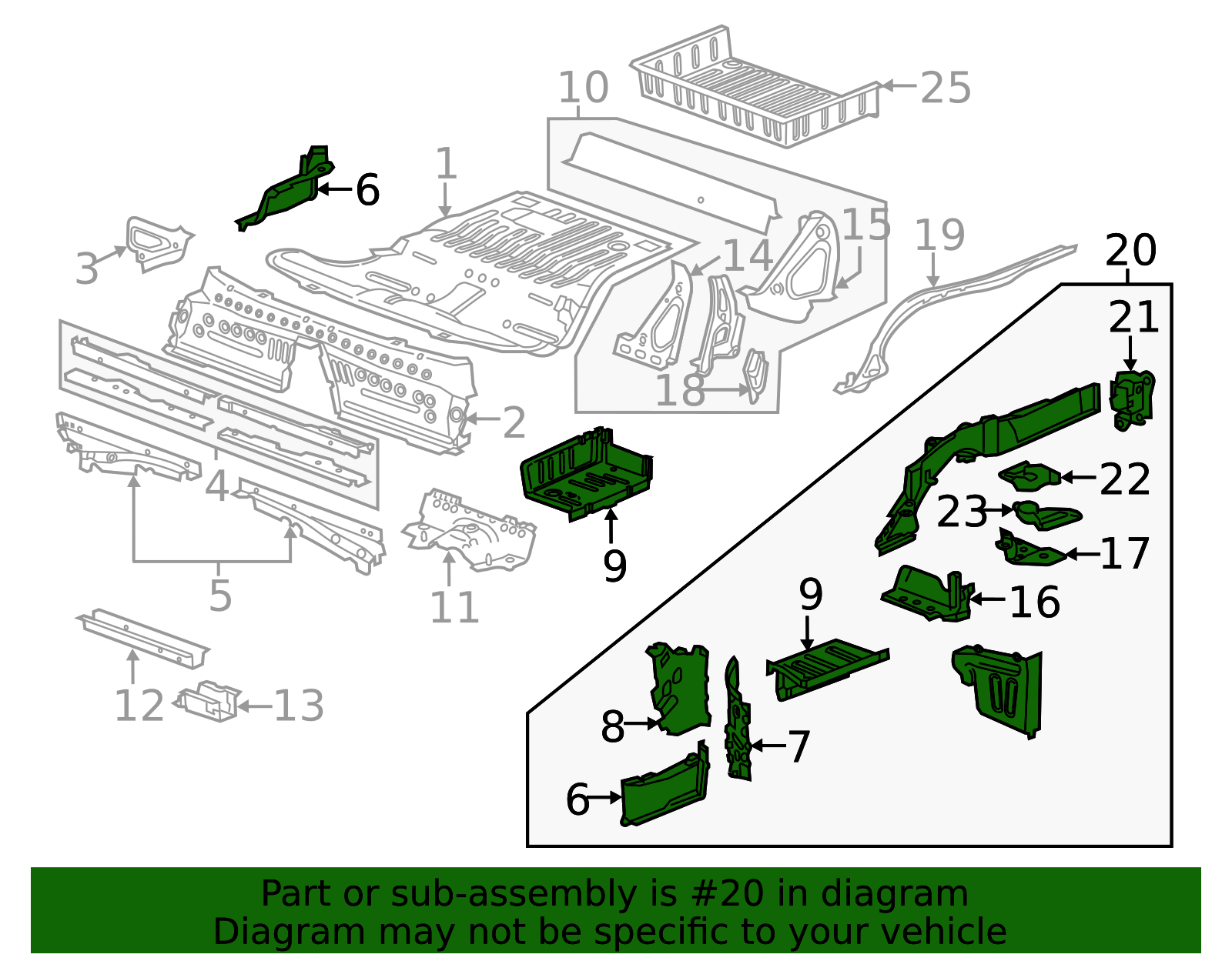 85525770 - F Rail 2016-2019 Chevrolet Camaro | Chevrolet Parts Direct