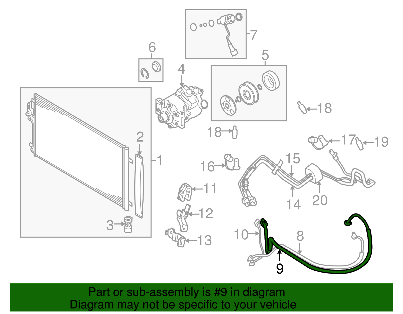 2011-2016 Volvo A/C Refrigerant Suction Hose 31436537 | OEM Parts Online