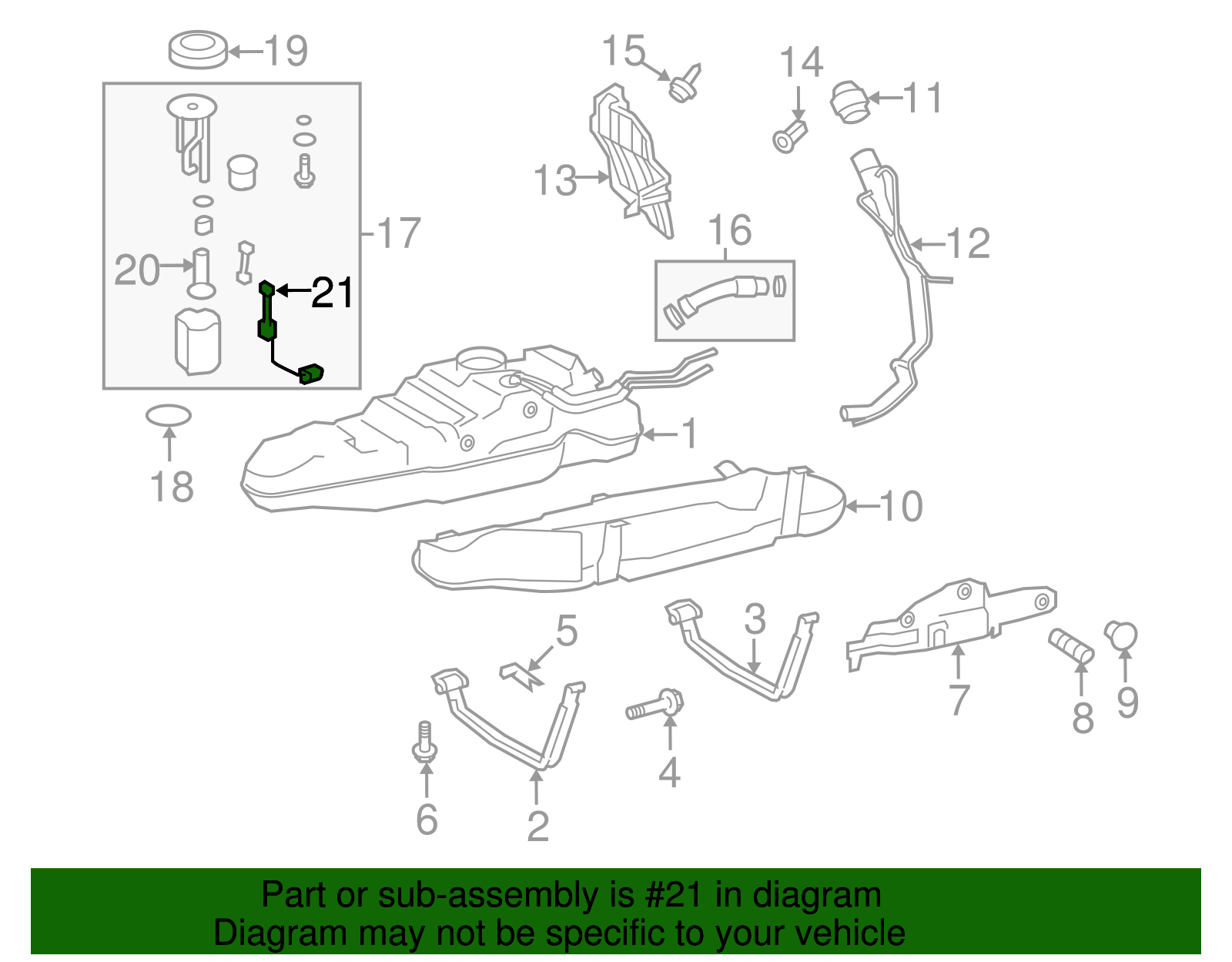 2016-2021 Toyota Land Cruiser Fuel Gauge Sending Unit 83320-60690 ...