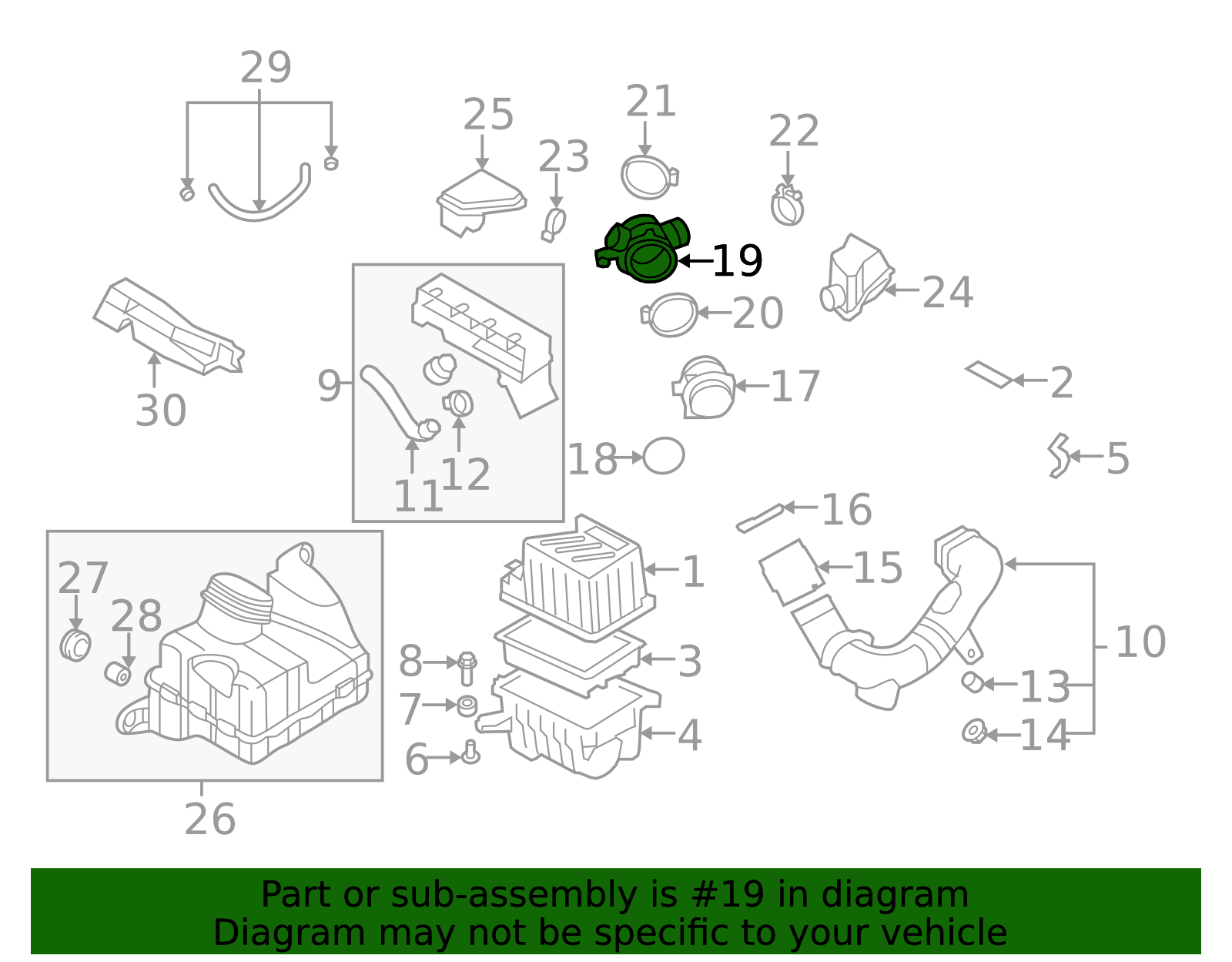 28138-2B000 - Hyundai Intake Hose 2007-2009 Hyundai Santa Fe ...