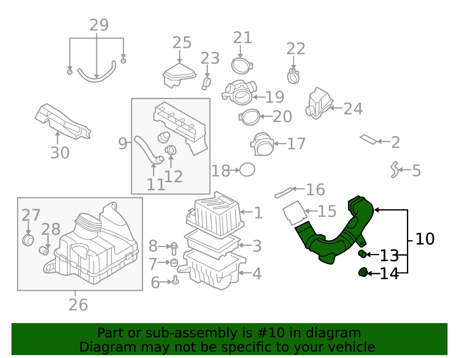 Hyundai - 28212-2B000 - Air Duct - 2007-2009 Hyundai Santa Fe | OEM ...