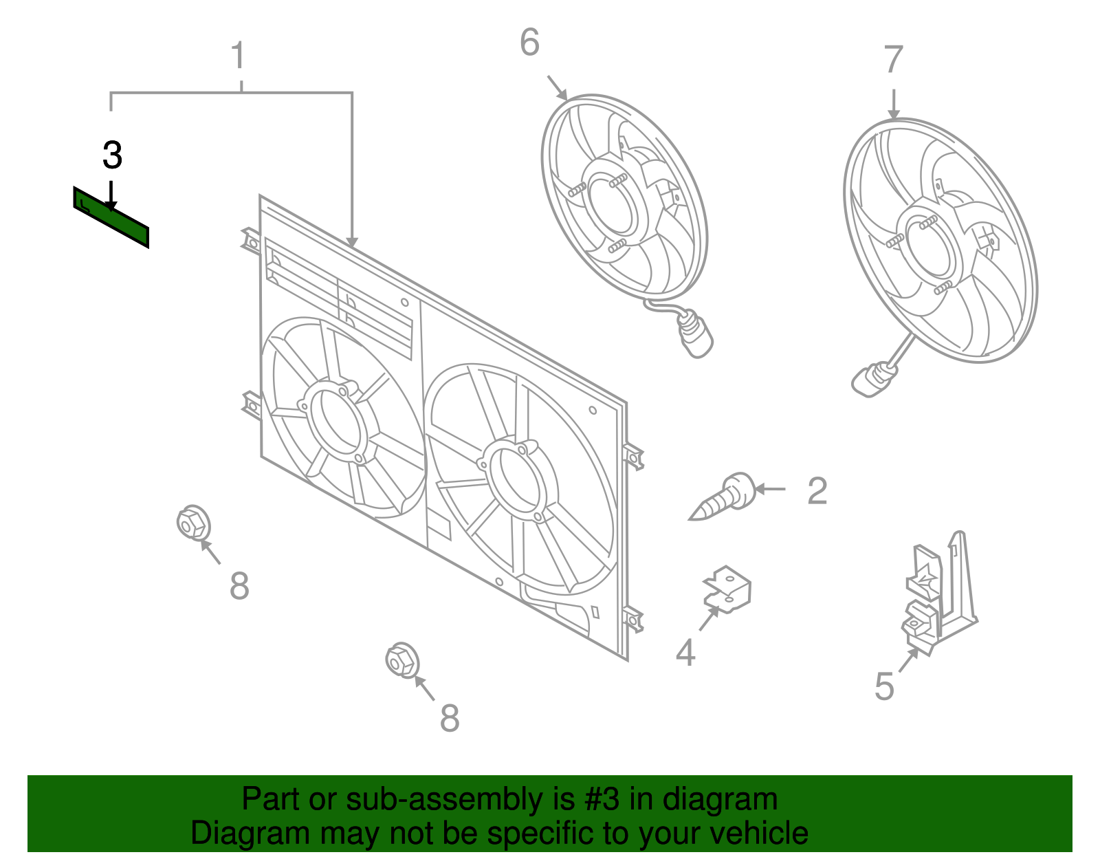 2005-2022 Volkswagen Radiator Shutter Assembly 1K0-121-223 | OEM Parts ...