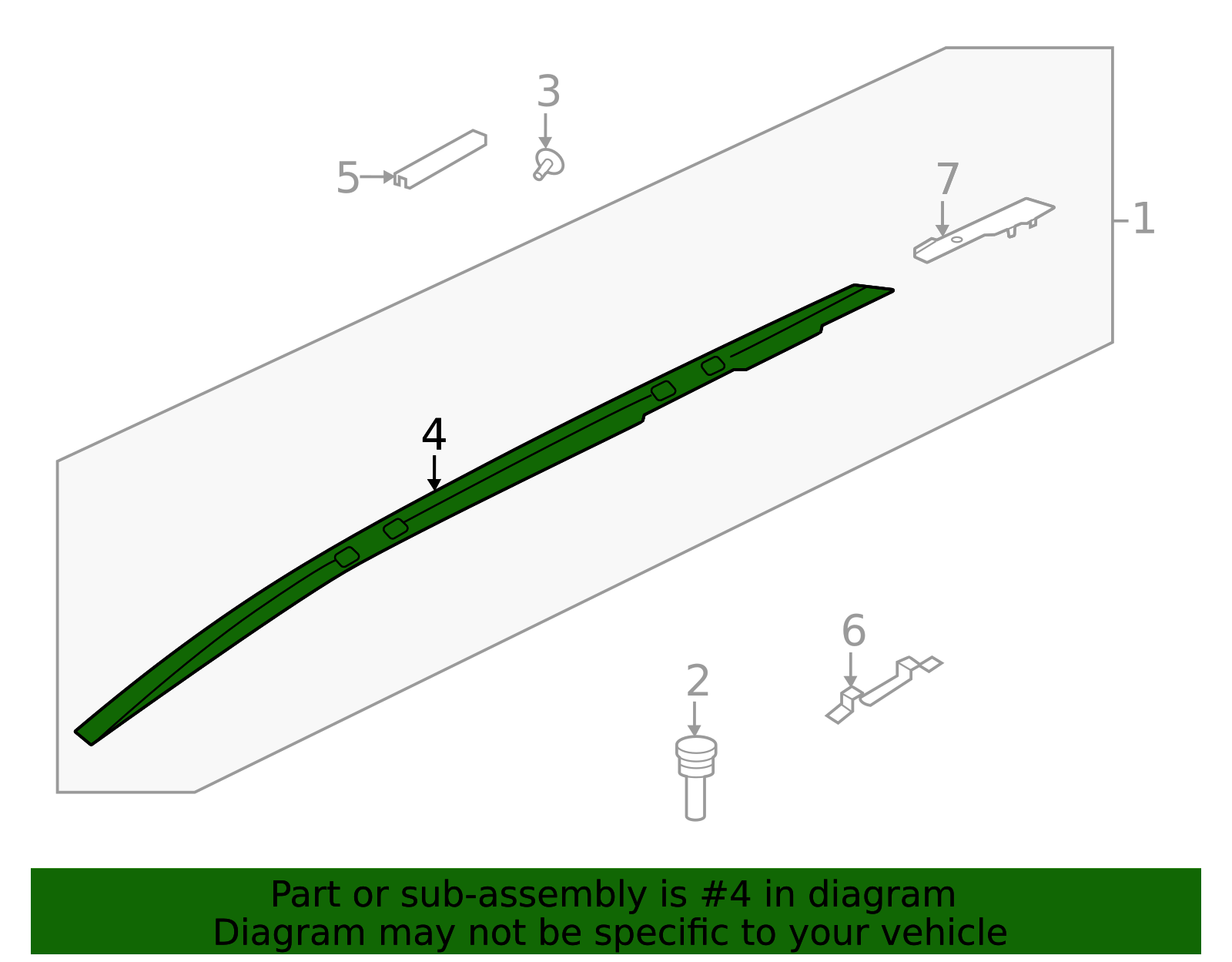 2023-2025 Nissan Rogue Roof Molding 73880-6RA0B | Nissan Parts OEM
