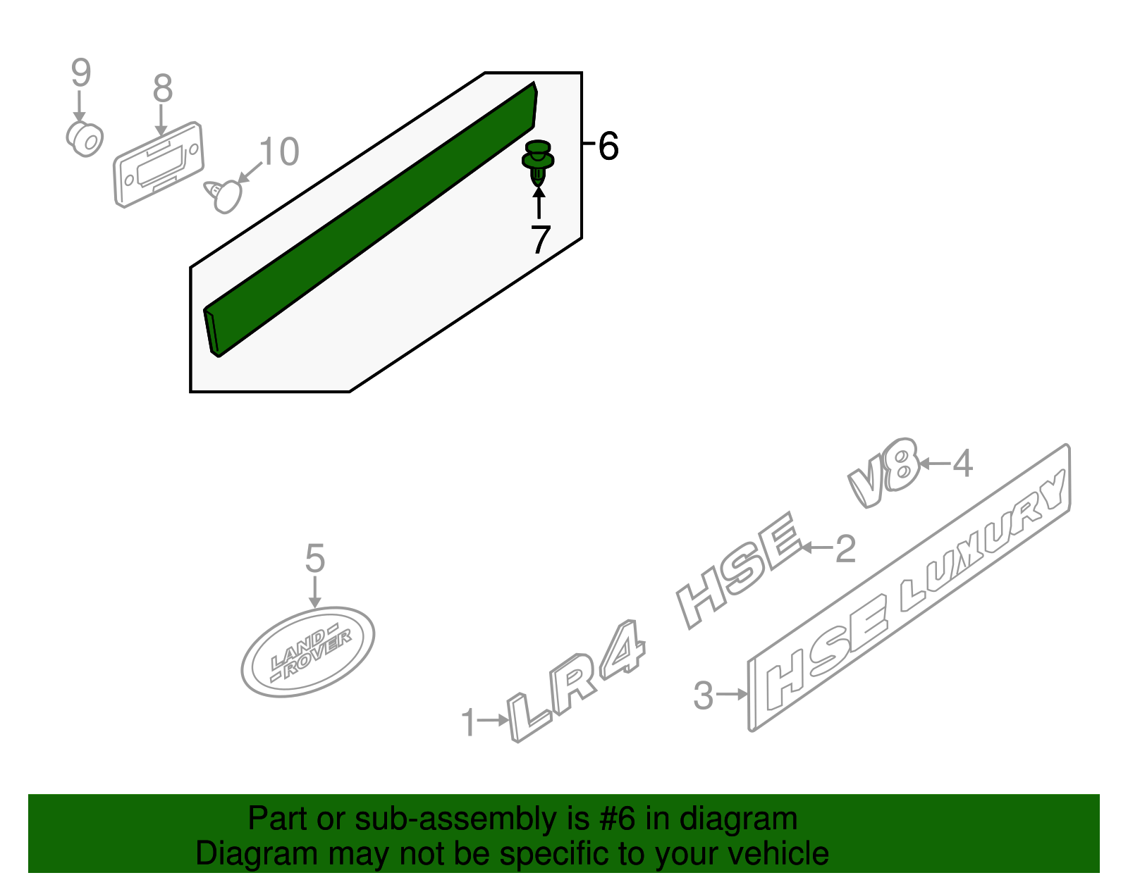 LR010640 - Lower Molding - 2009-2016 Land-Rover | Land Rover Lake Bluff