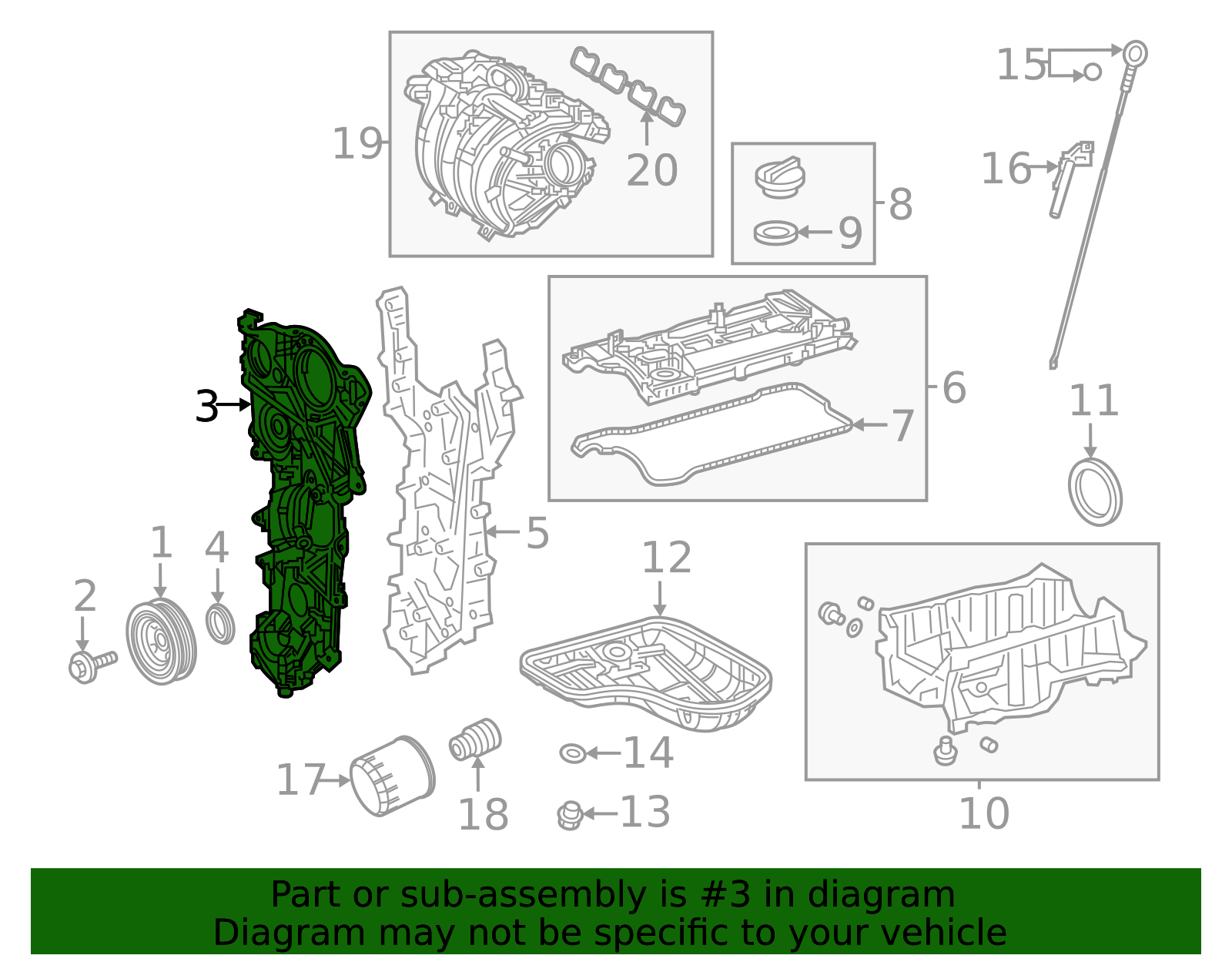 11320-F2010 - 2019-2024 Toyota - Outer Timing Cover | Discount Parts ...