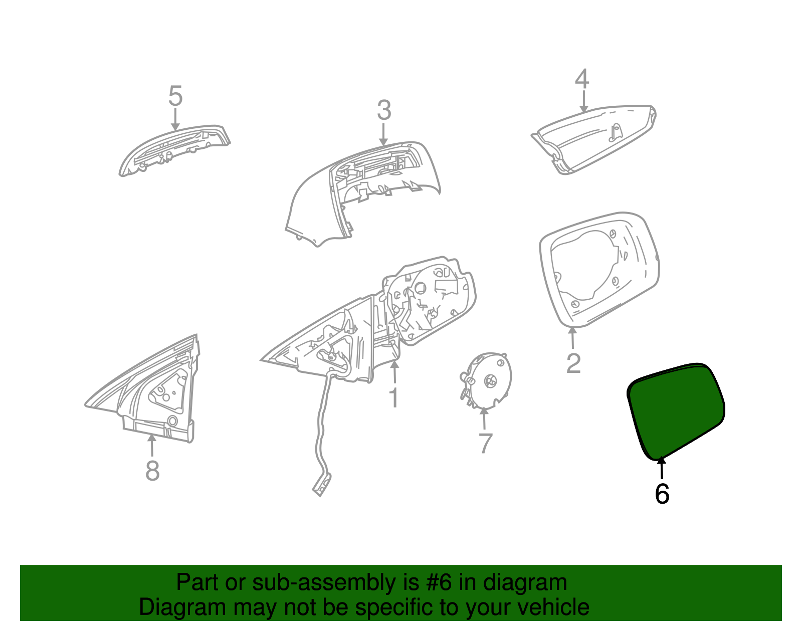 2008-2009 Mercedes-Benz Mirror Glass - Right 204-810-00-21 | Mercedes ...