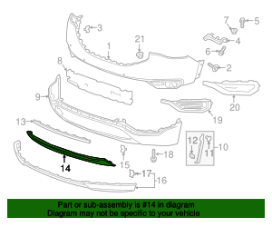 2017-2018 GMC Acadia Front Bumper Fascia Skid Plate 23159137 GM ...