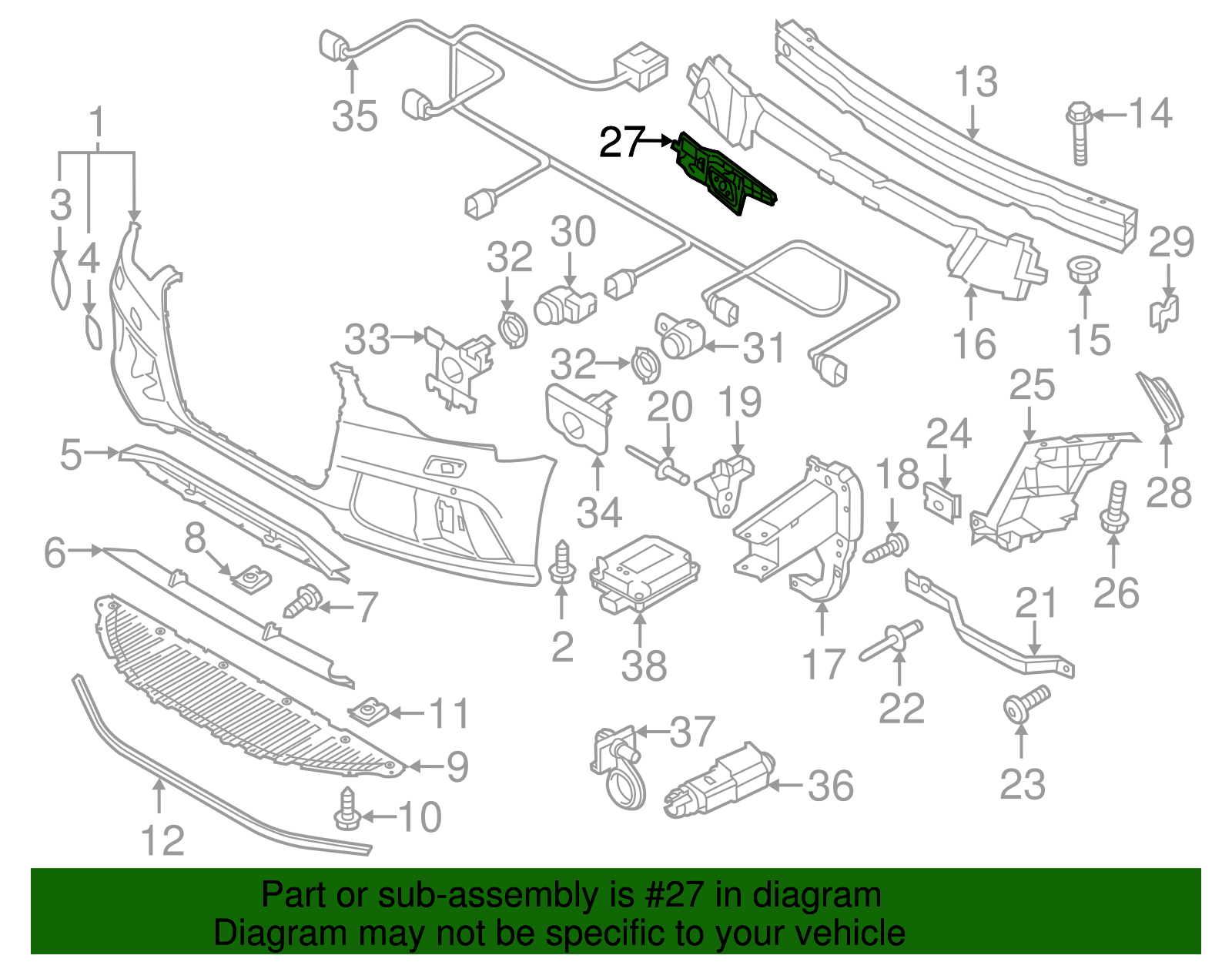 Genuine Audi 4G8-807-095-B | End Plate | FREE Shipping on Most Orders ...