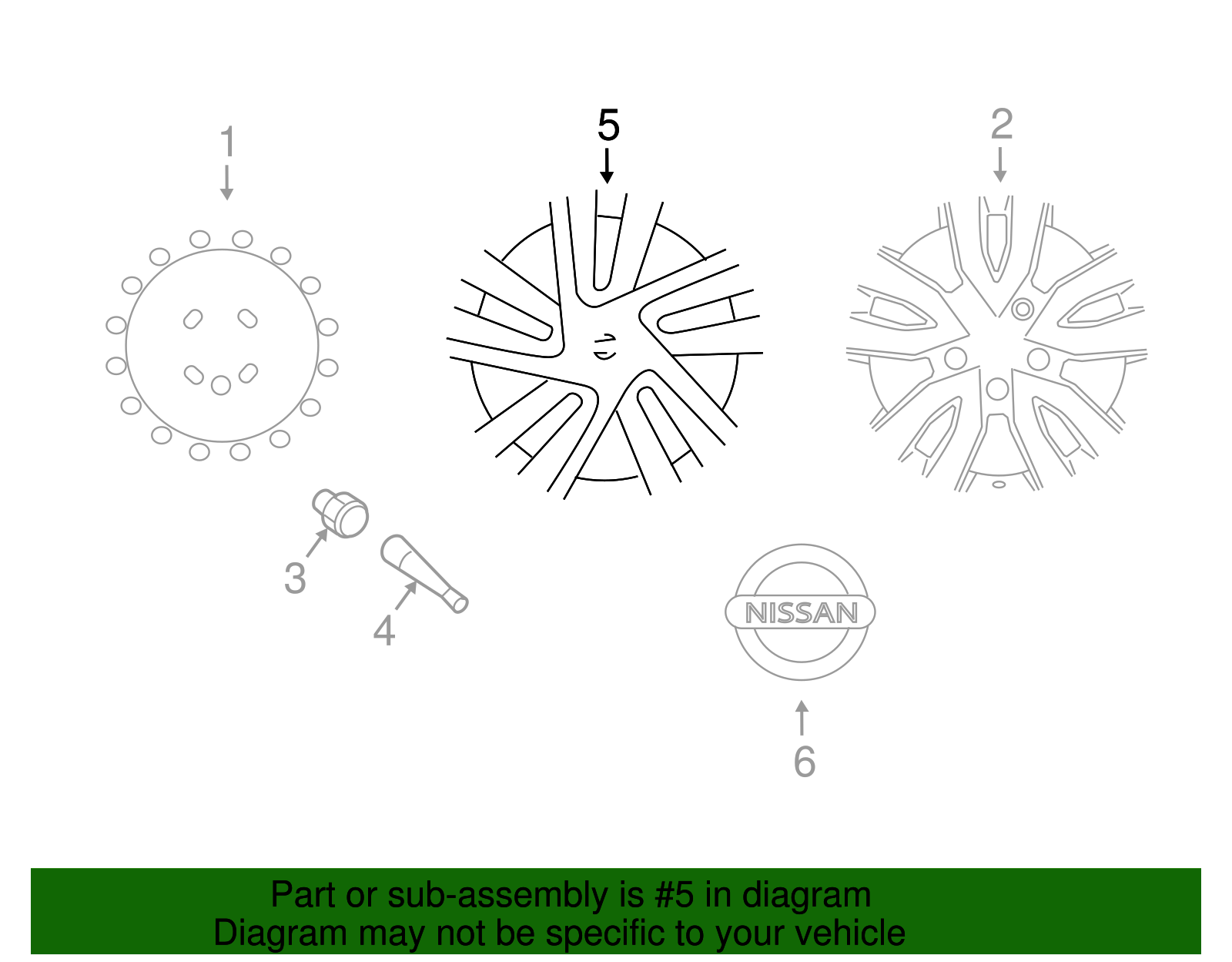 2013-2021 Nissan NV200 Wheel Cover 40315-3LM0A | Nissan Parts Central