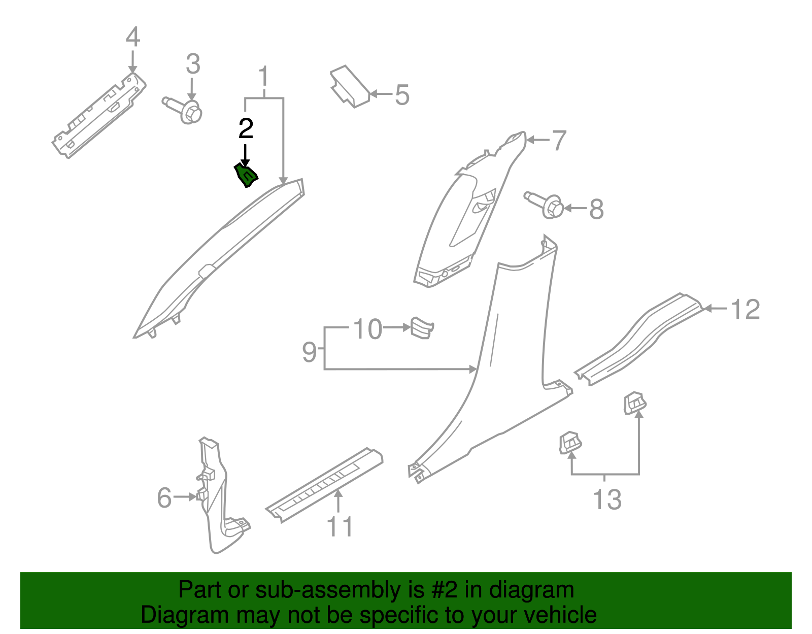 W714232-S438 - Windshield Pillar Trim Clip - 2008-2016 Ford | Lasco ...