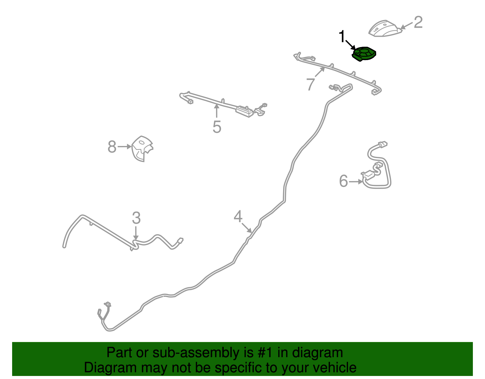 2015-2019 Ford | Satellite Antenna | HG1Z-10E893-A | Walls' Ford Parts