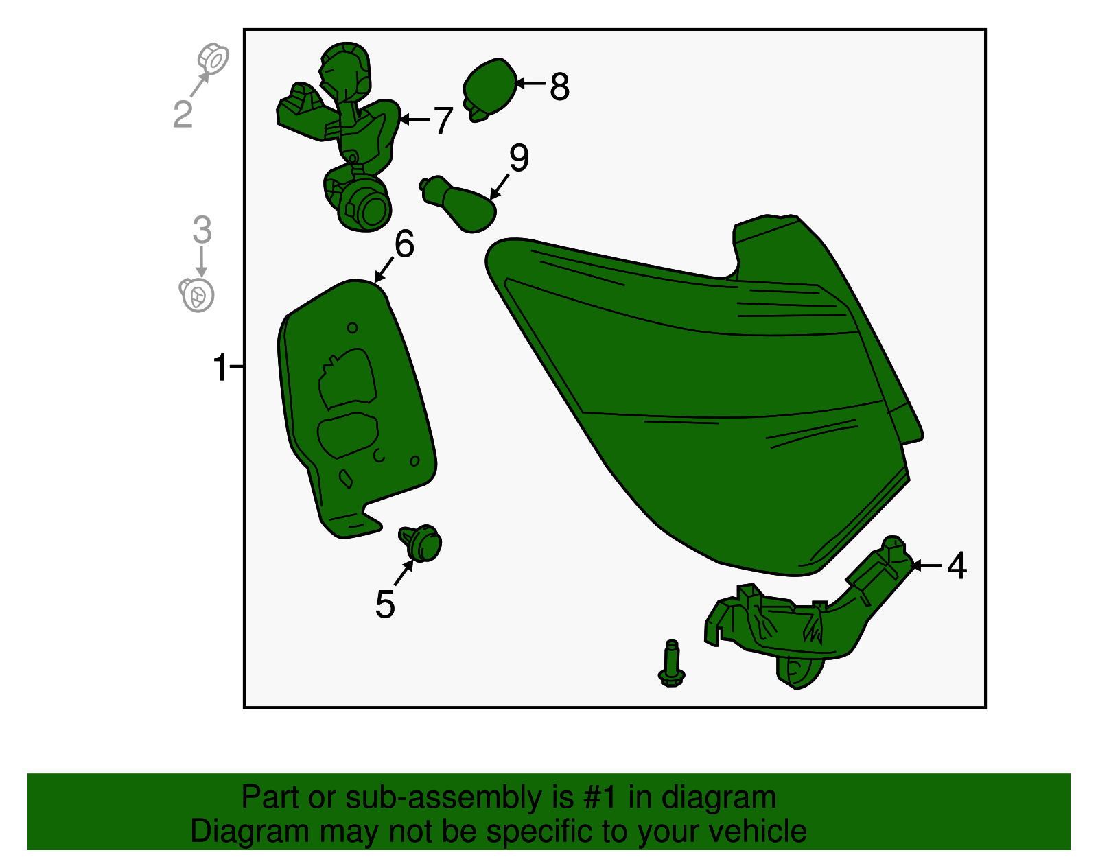 2018 Toyota Yaris Tail Lamp Assembly - PASSENGER SIDE 81550-0DB81 ...