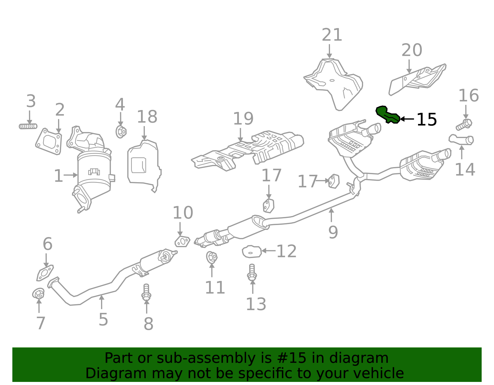 2020-2025 GM (Replaces 84697277) Muffler & Pipe Hanger 85154360 GM ...