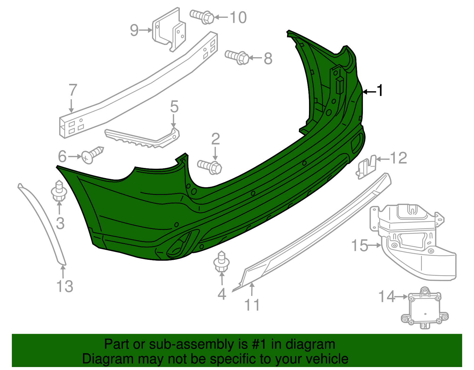 2016-2018 Mitsubishi Outlander Bumper Cover 6410F374 | Mitsubishi Auto ...