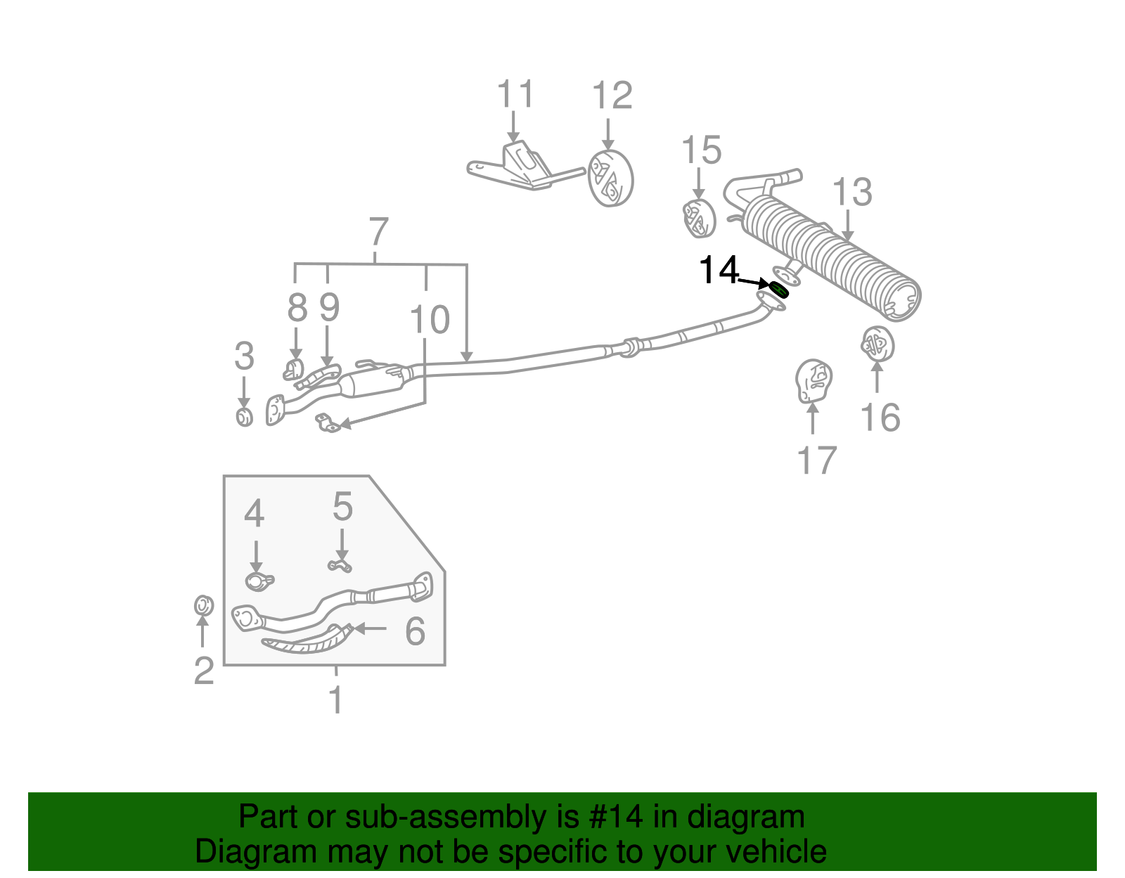90080-43034 - 1996-2005 Toyota - Muffler & Pipe Gasket | Toyota Parts ...