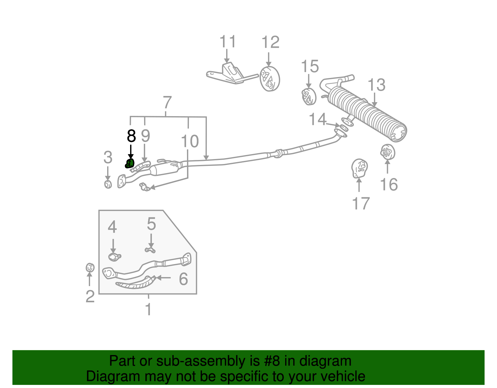 2001-2003 Toyota RAV4 Center Pipe Clamp 90461-12350 | Toyota Parts Center