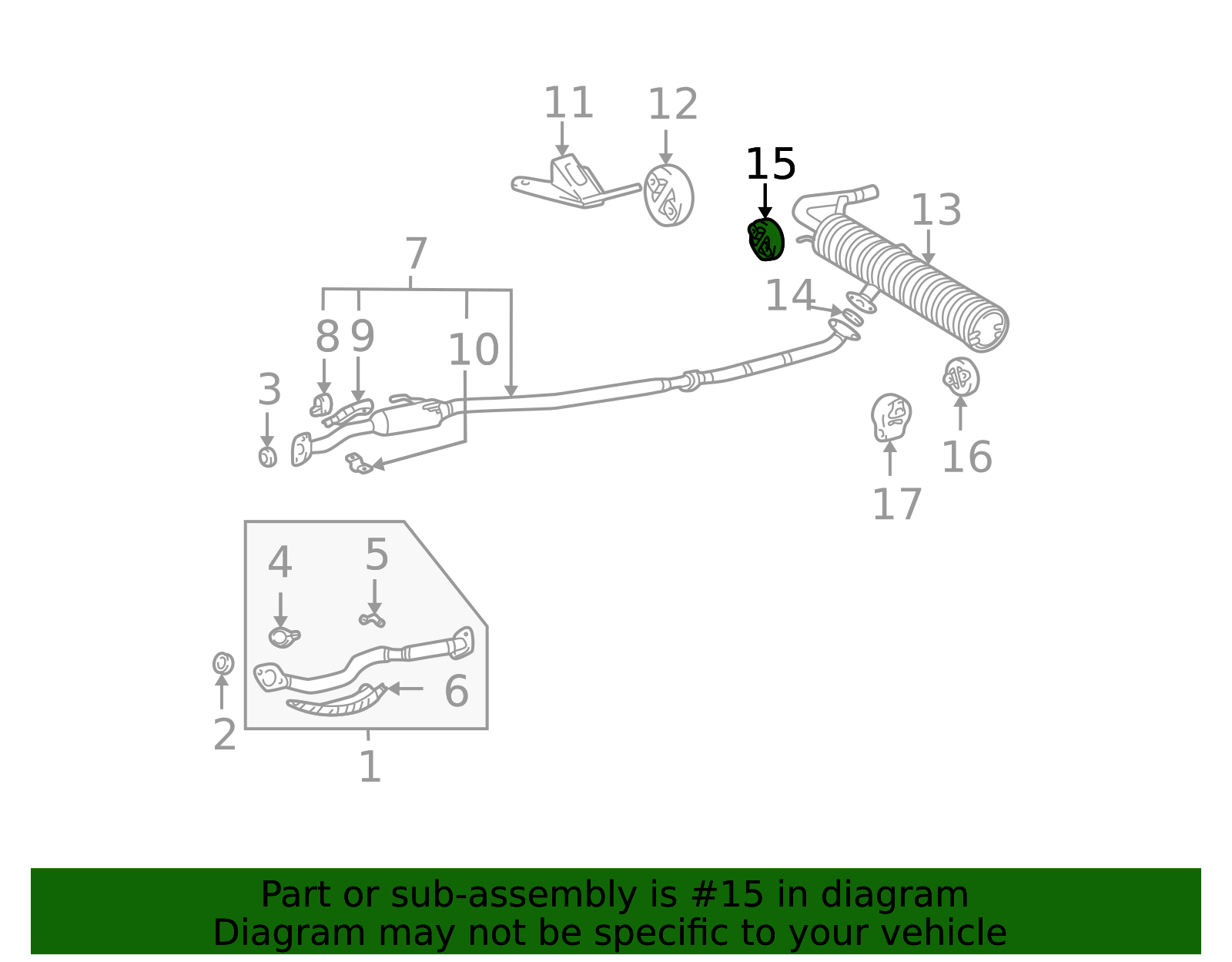 Genuine Official Toyota Exhaust System Hanger part# 17565-64180 for ...