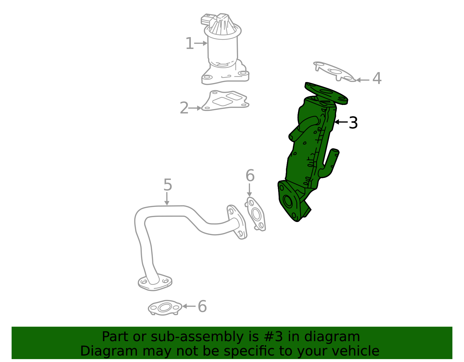 18720-6C1-A01 - 2018-2022 Honda Accord - Cooler Egr | Honda Parts Cheap