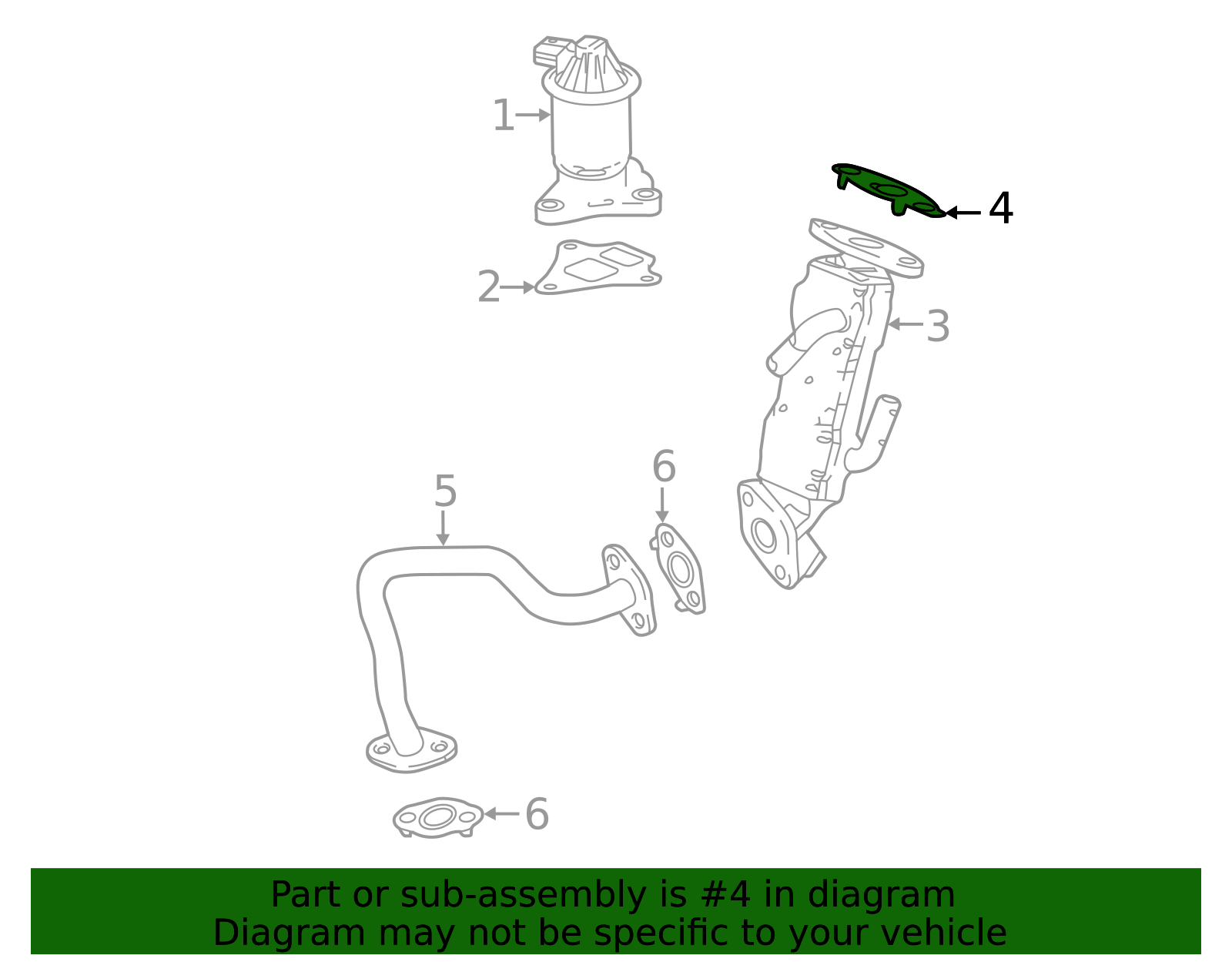 Exhaust Gas Re-Circulation (Egr) Cooler Gasket 18721-6C1-A01 | Honda ...