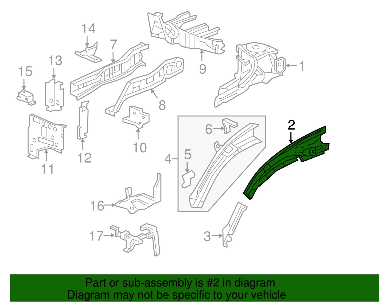 60614-TLA-315ZZ - Upper Outer Rail 2017-2022 Honda CR-V | Honda Parts ...