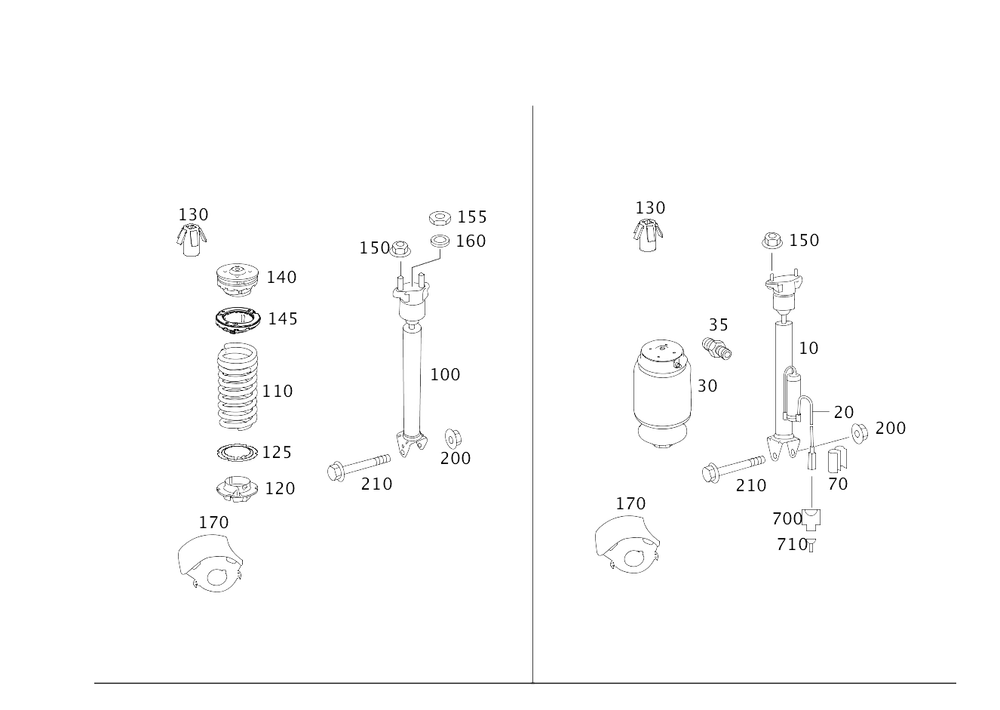 164-320-30-31 - Shock Absorber 2002-2012 Mercedes-Benz | Mercedes-Benz ...
