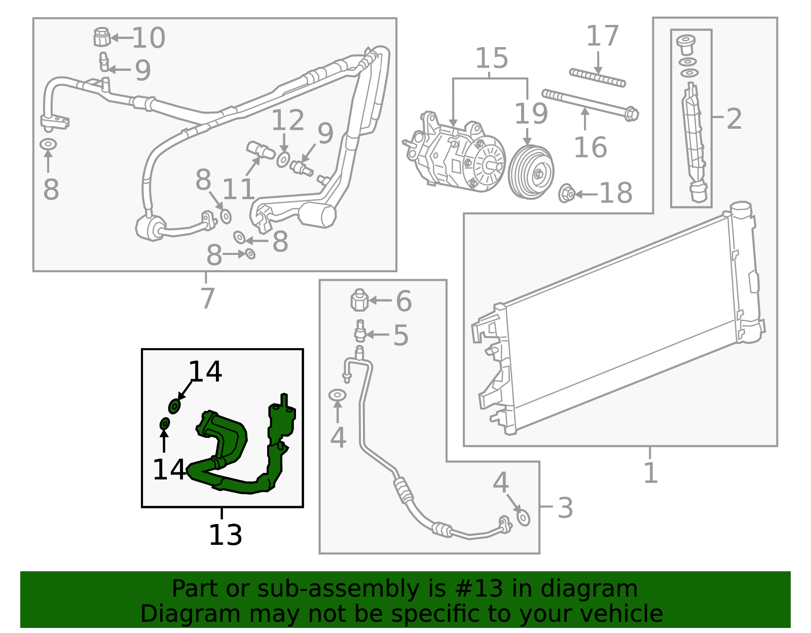 23390121 - 2020-2024 GM - Air Conditioning Refrigerant Heat Exchanger ...