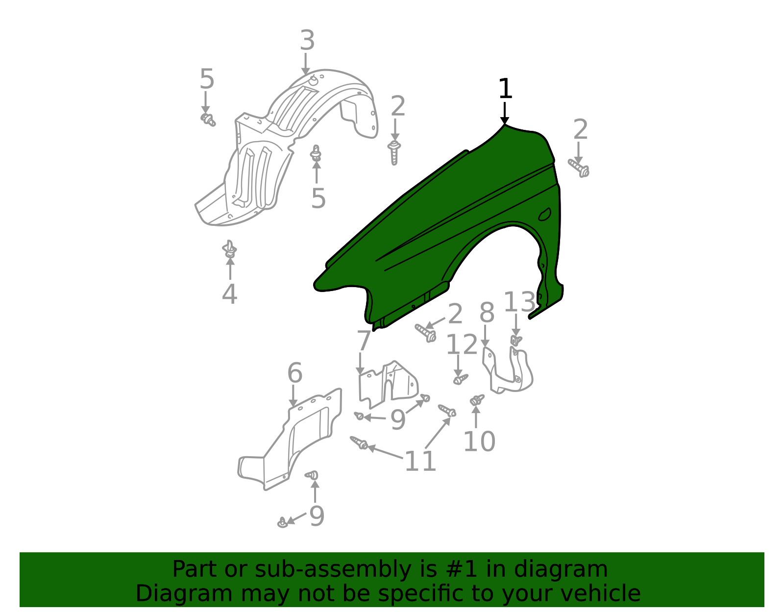 0K52Y-52111 - Fender 2002-2005 Kia Sedona | Kia.Parts Store