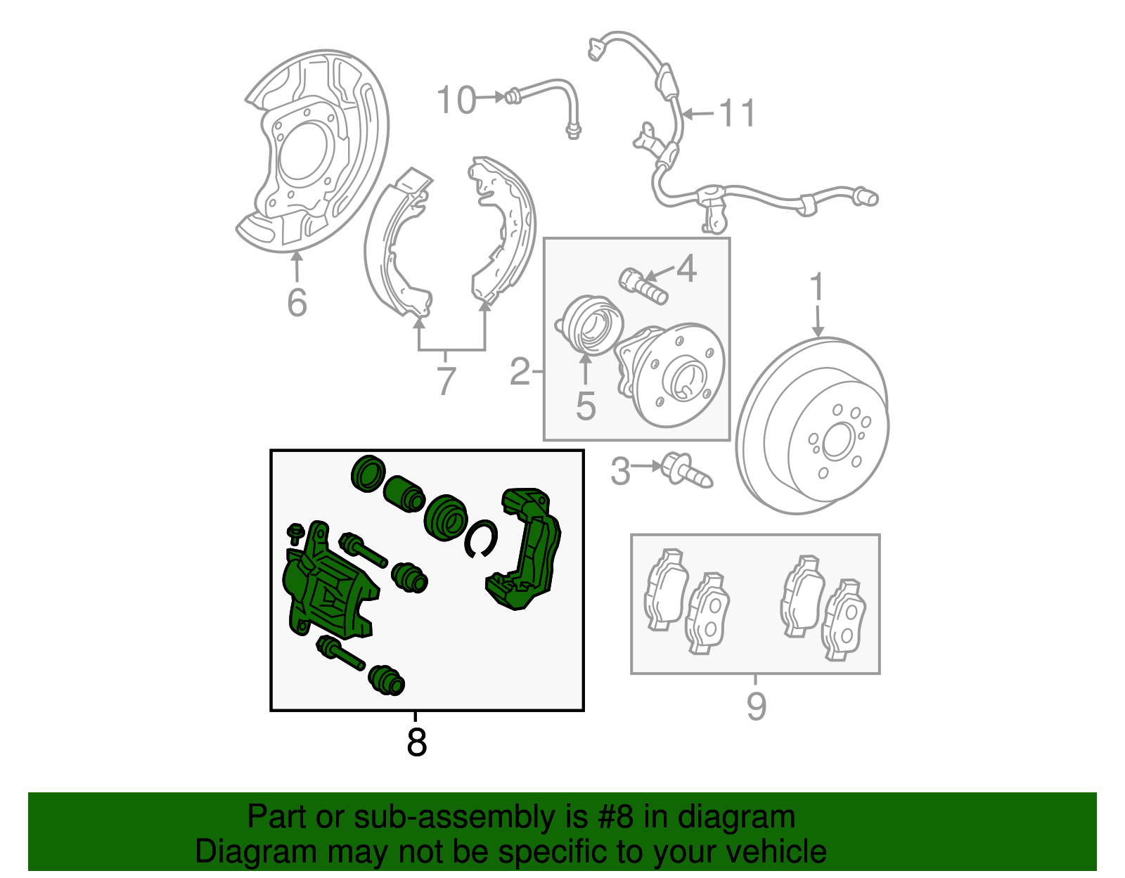 Genuine Toyota Caliper part# 47750-21030 for 2005-2010 Scion tC ...