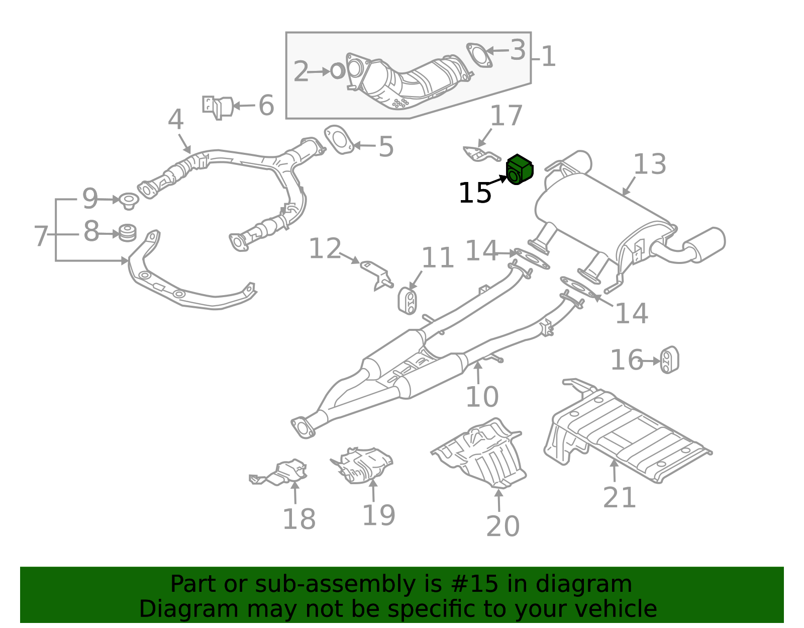 Genuine Muffler Rubber Mount - 20651-CD00A | NissanParts.cc | Nissan ...
