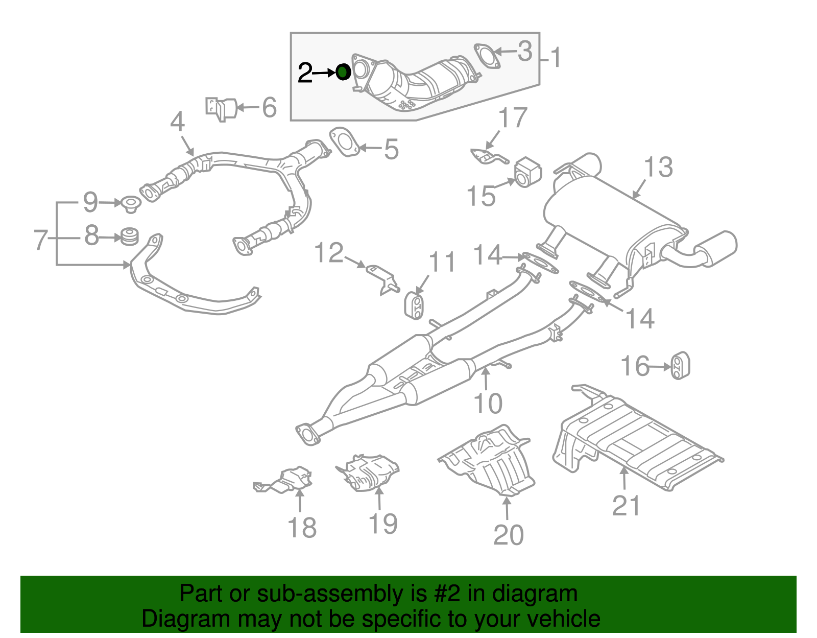 2007-2025 Nissan Catalytic Converter Seal 20691-19U0A | Nissan Parts ...