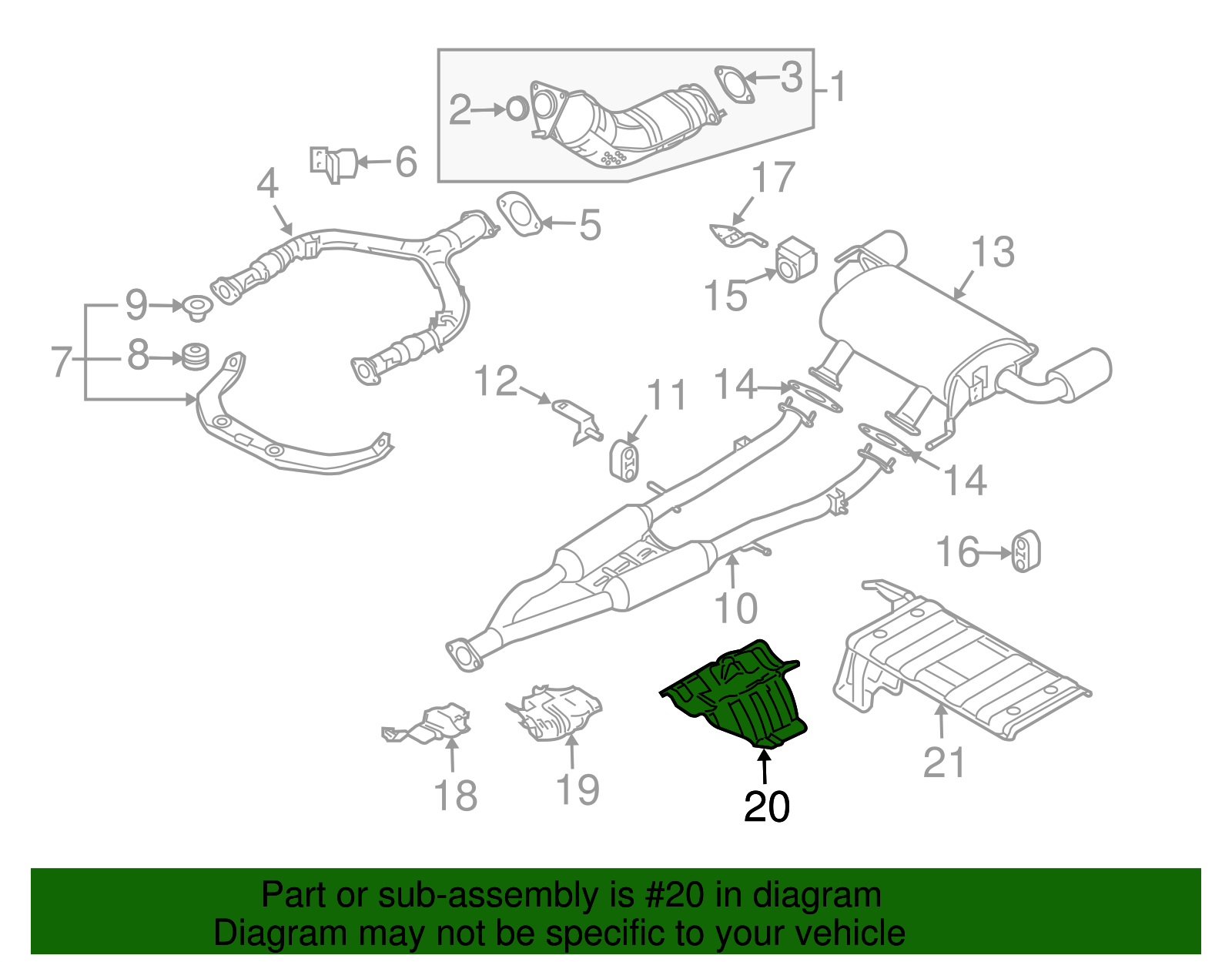 2009-2025 Nissan Heat Shield 74754-1EA0A | Boro Nissan Parts