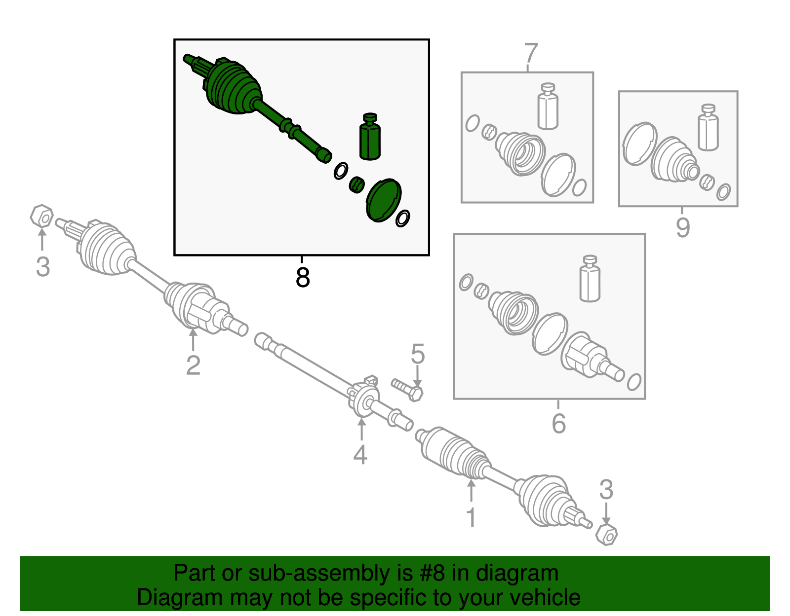 Hyundai - 49526-D2100 - Outer Cv Joint - 2017-2022 Genesis | OEM ...