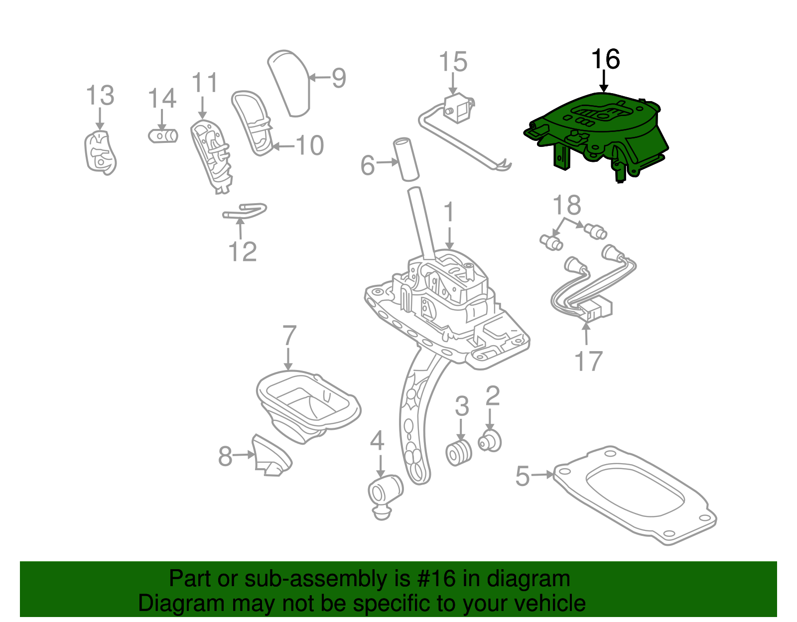 2008-2009 Pontiac G8 Satin Chrome Automatic Transmission Control Lever ...