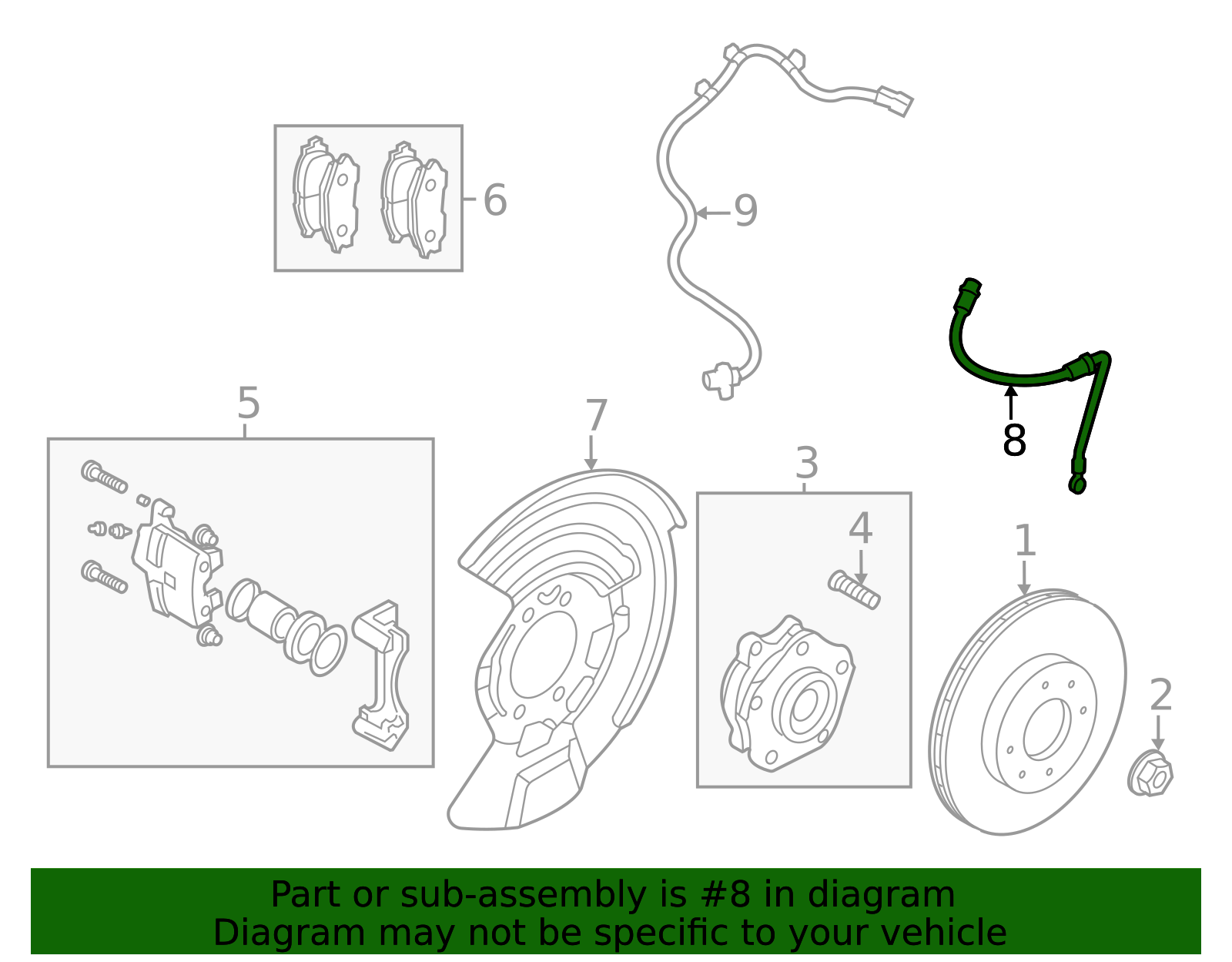 46211-6RA0A - Brake Hydraulic Hose - Nissan OEM Parts Direct