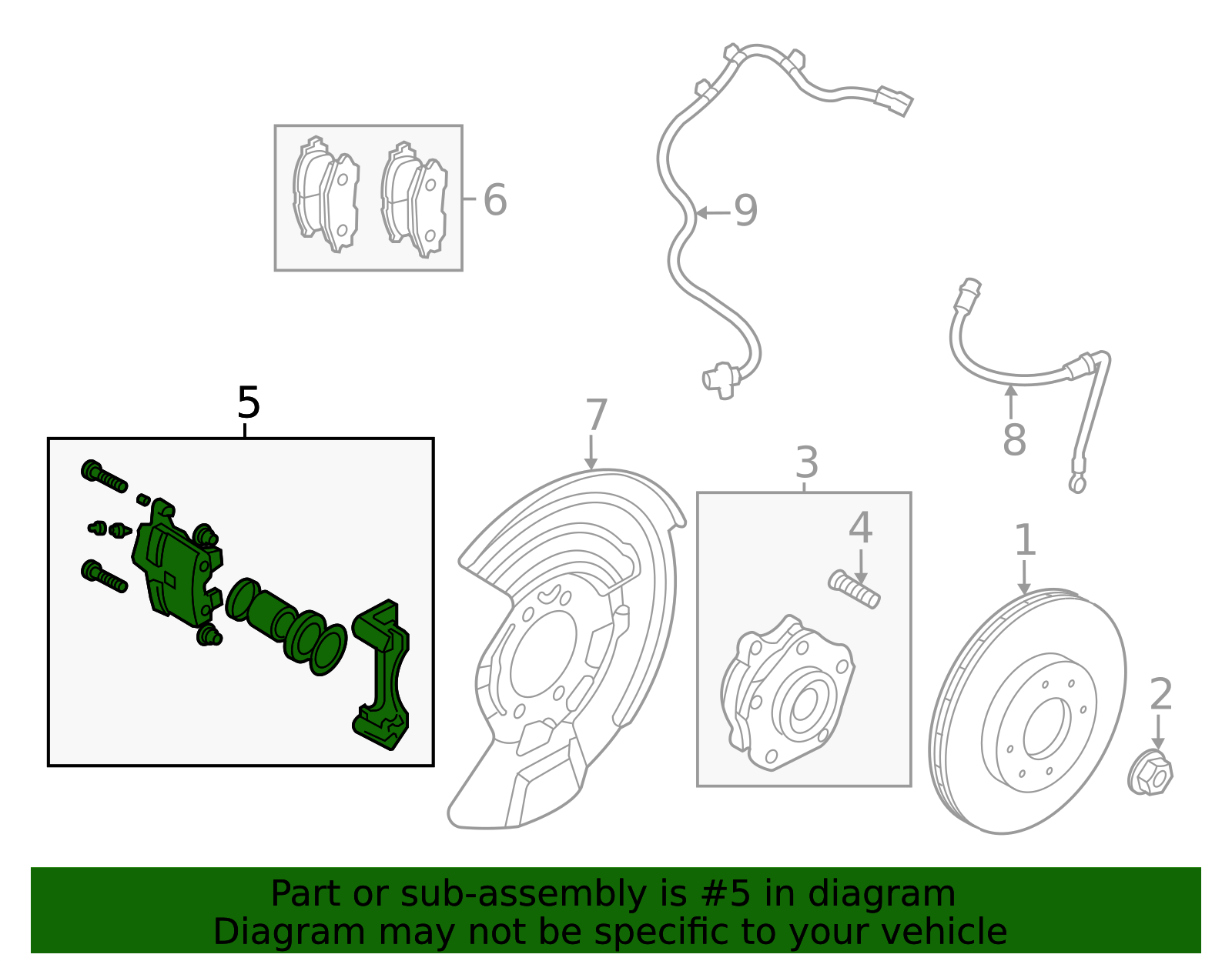2023-2025 Nissan Disc Brake Caliper 41011-5MT0A | Nissan Parts Central