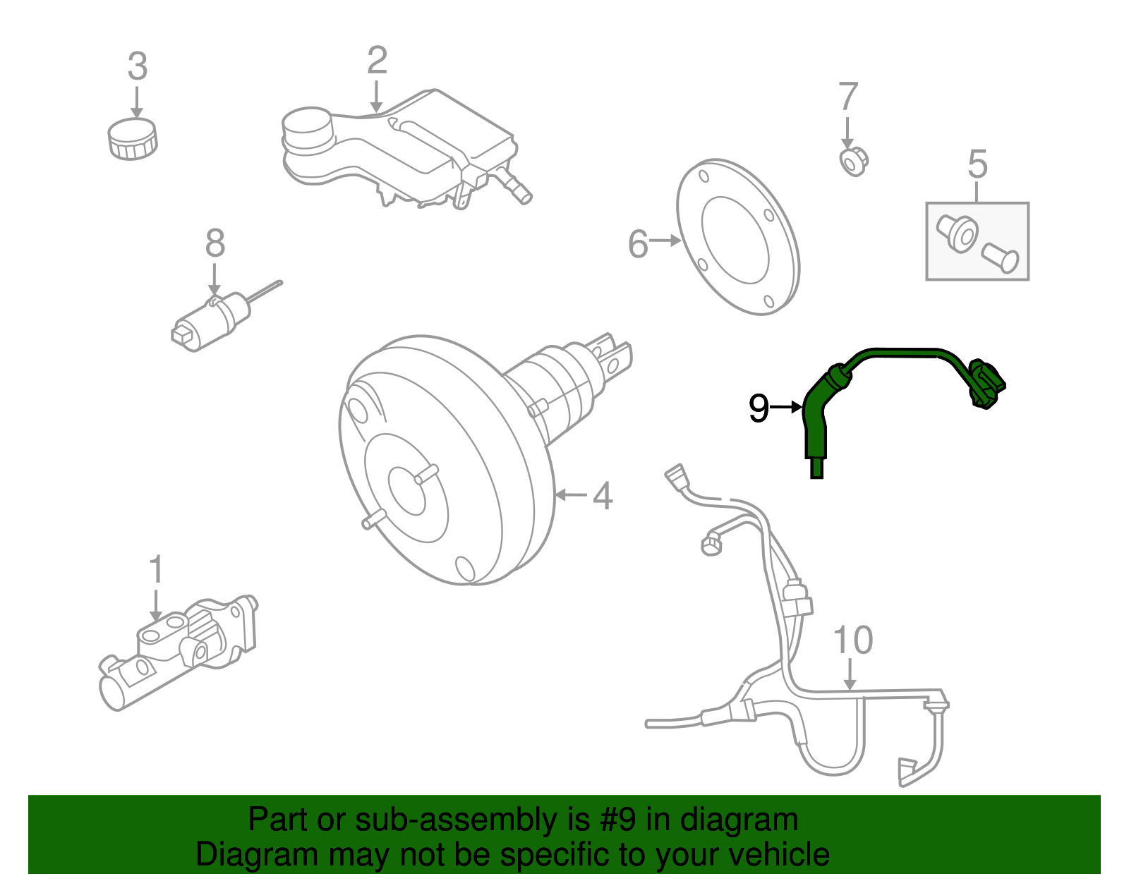 2004-2013 Volvo Vacuum Hose 31406272 | TascaParts.com