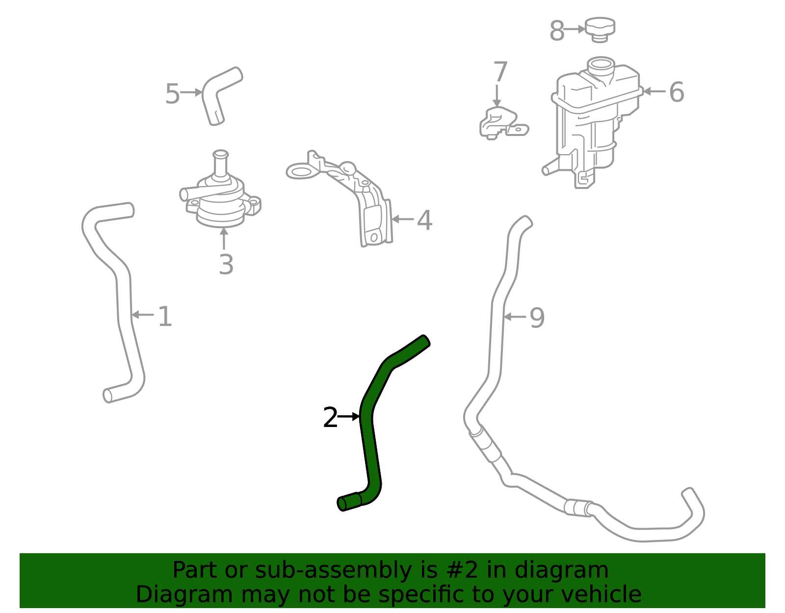 Drive Motor Inverter Radiator Hose G9228-0R060 | Toyota Parts Center