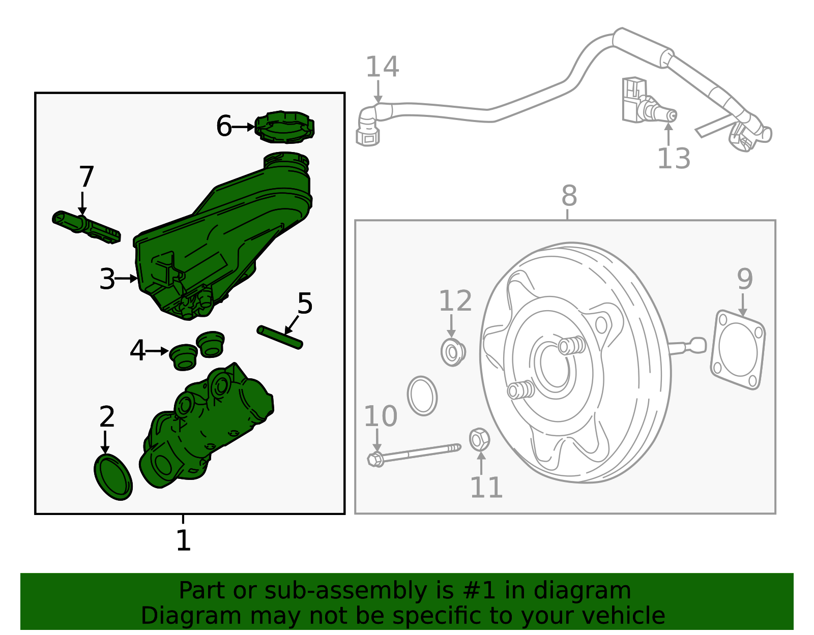 84118577 - Brake Master Cylinder Kit with Reservoir, Sensor, Seals, Pin ...