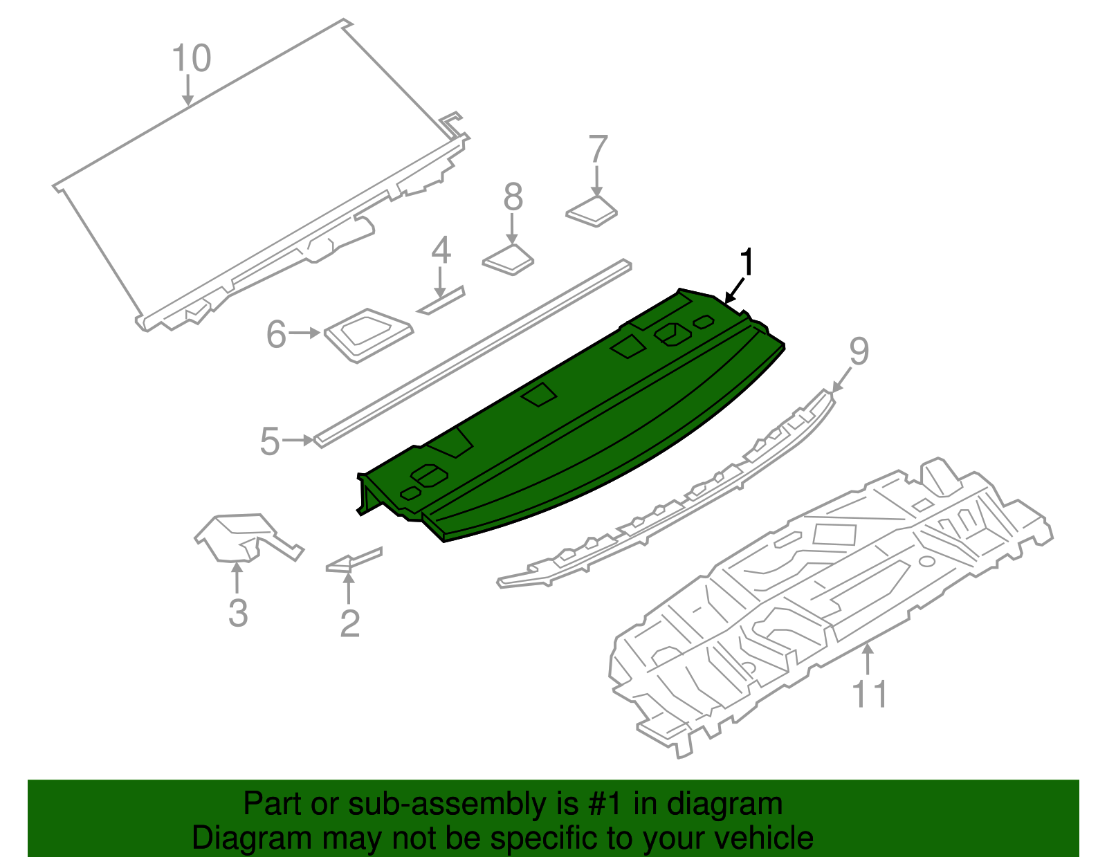 2012-2018 BMW Package Tray 51-46-7-296-730 | BMW Parts Online Hub