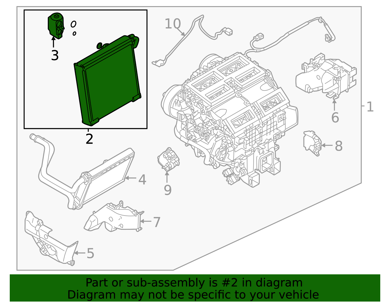 2021-2025 Nissan Rogue Evaporator Core 27280-6RC0A | My Nissan Part