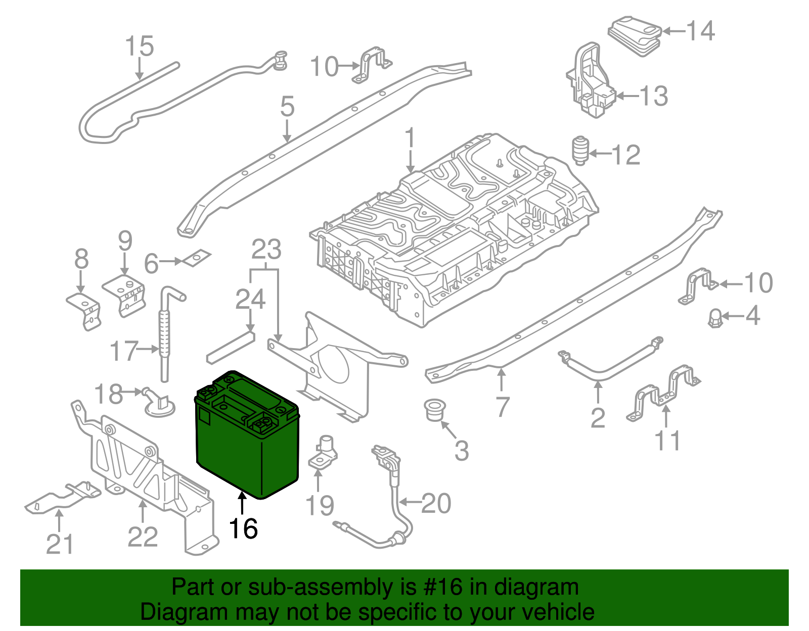 2013-2014 Audi Q5 Vehicle Battery 8R0-915-105 | OEM Parts Online