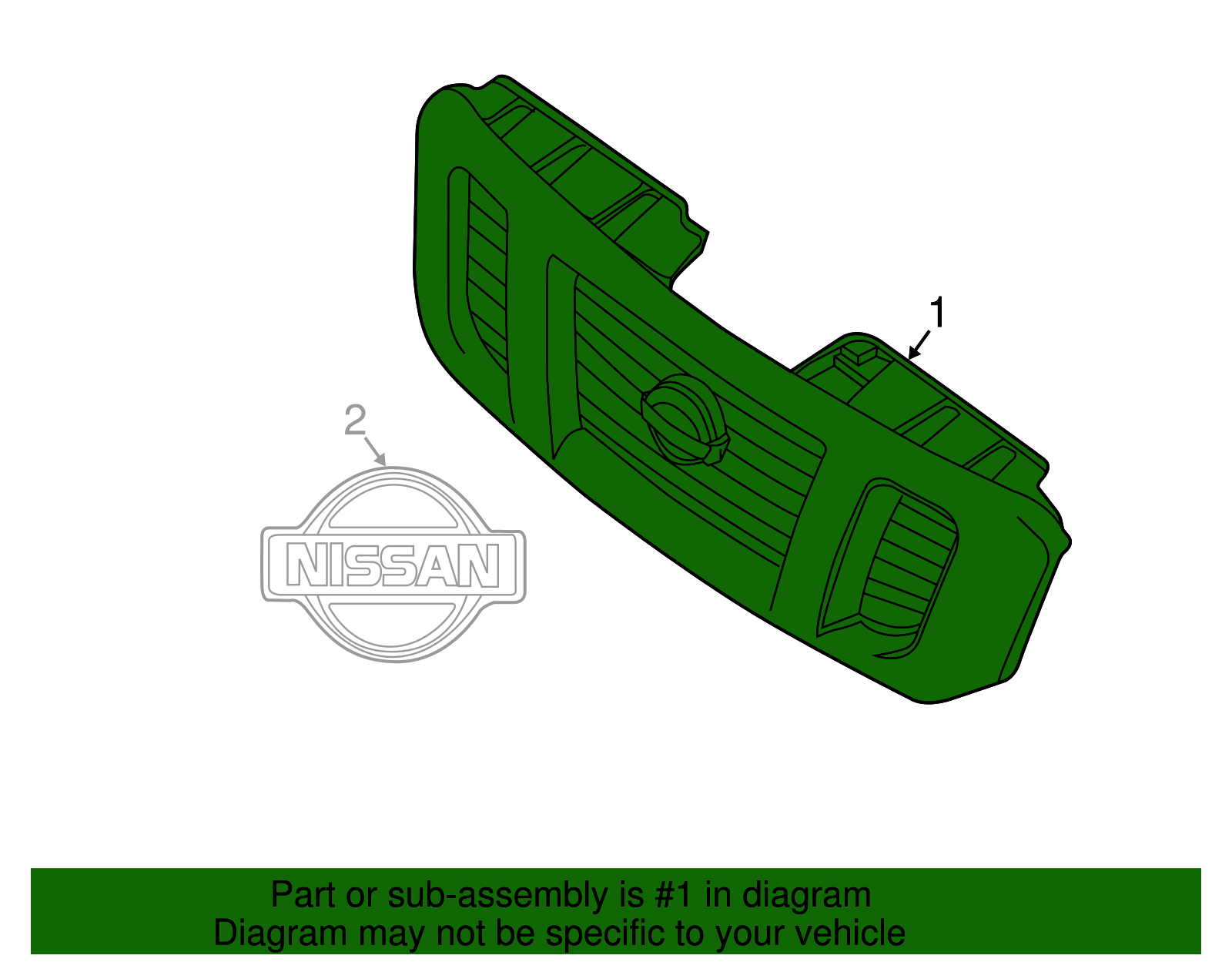 Genuine Grille for 2012-2021 Nissan | OEM Part# 62310-1PA0A | Buy ...