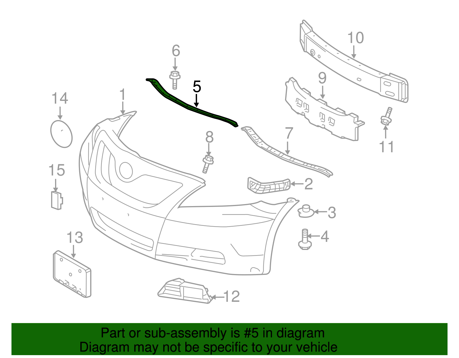 53395-06010 - Upper Seal - 2007-2011 Toyota Camry | OEM Genuine Toyota ...