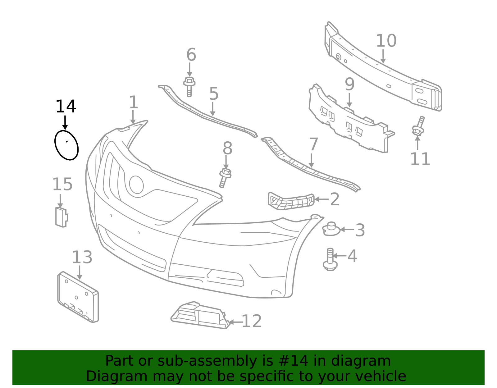 75311-33130 - Front Bumper Cover Emblem 2007-2009 Toyota Camry | Norm ...
