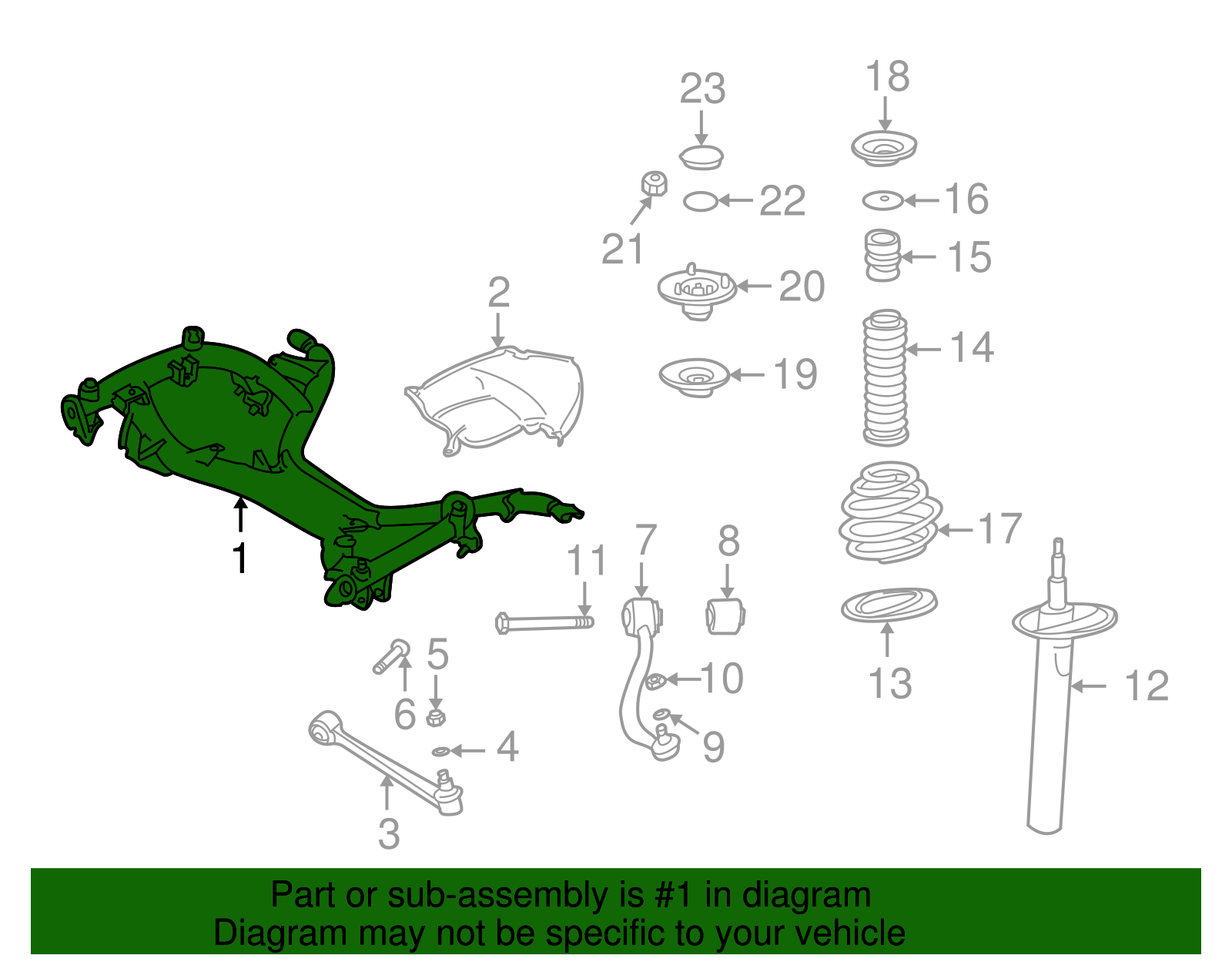 1997-2003 BMW 540i 1997-2003 BMW 540i - Engine Cradle 31-11-1-092-157 ...