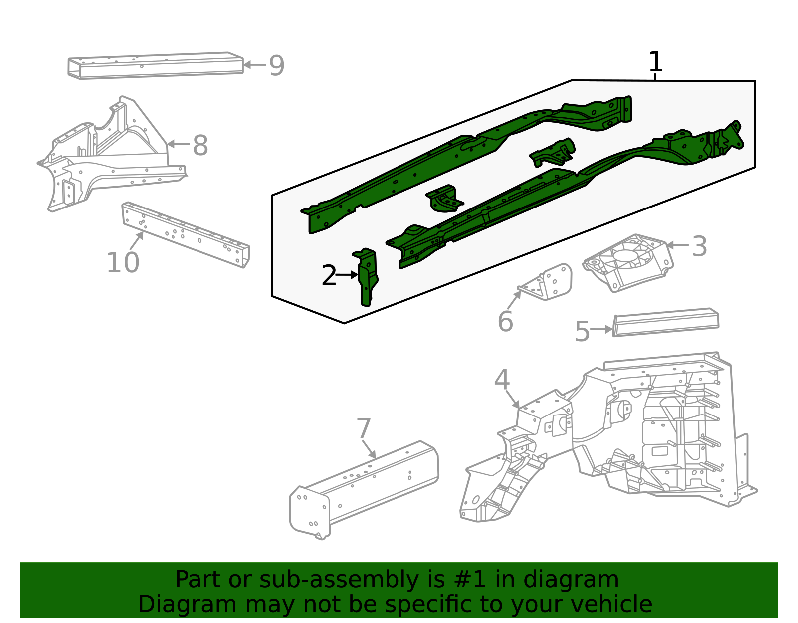 2020-2025 Chevrolet Corvette Passenger Side Outer Side Rail 86543107 ...