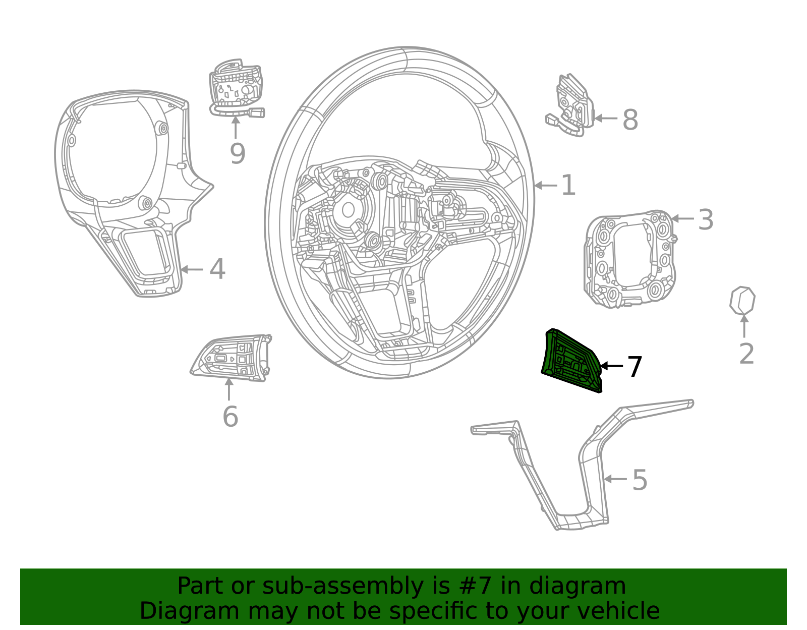 2021-2022 Jeep Grand Cherokee L Switch 68664050AB | Mopar Parts Canada