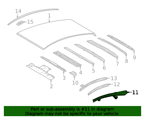 61218-47020 Roof Side Panel - Toyota | Mike Calvert Toyota Parts