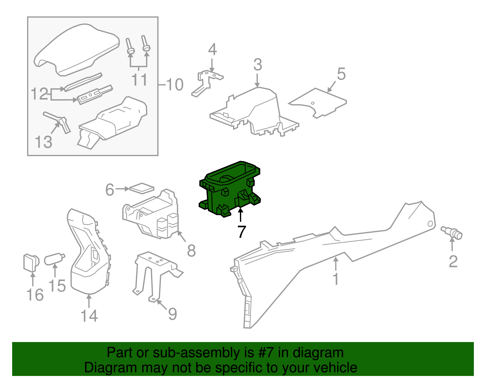 2016-2018 Honda HR-V 16-18 Honda HR-V Center Console Cup Holder ...