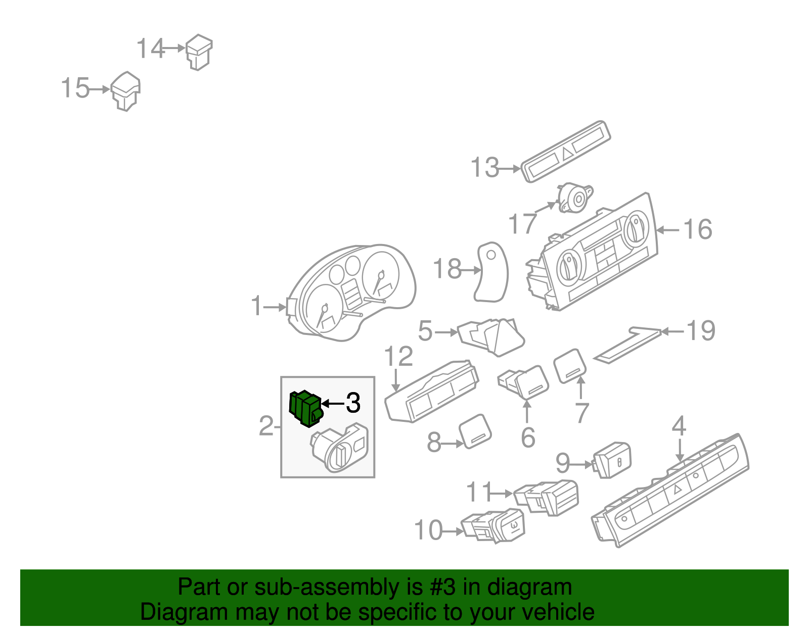 2009-2013 Audi Instrument Light Rheostat 8P0-919-094 | OEM Parts Online